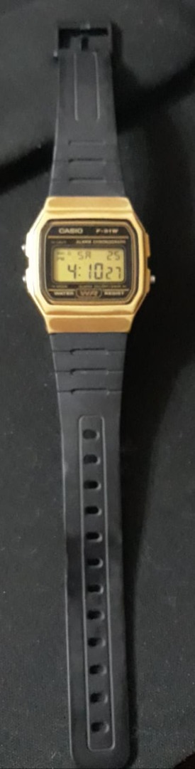 Casio F-91W Digital Watch Men Gold Black Strap - Authentic, Men's Fashion, Watches & Accessories ...