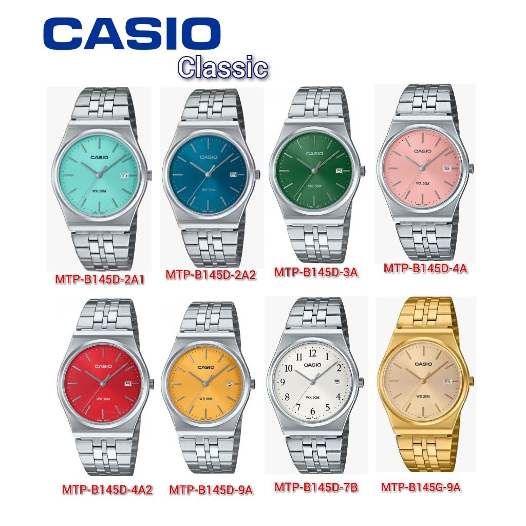 Casio MTP-B145D " Tissot PRX Killer " Retro Color Analog Quartz Unisex ...