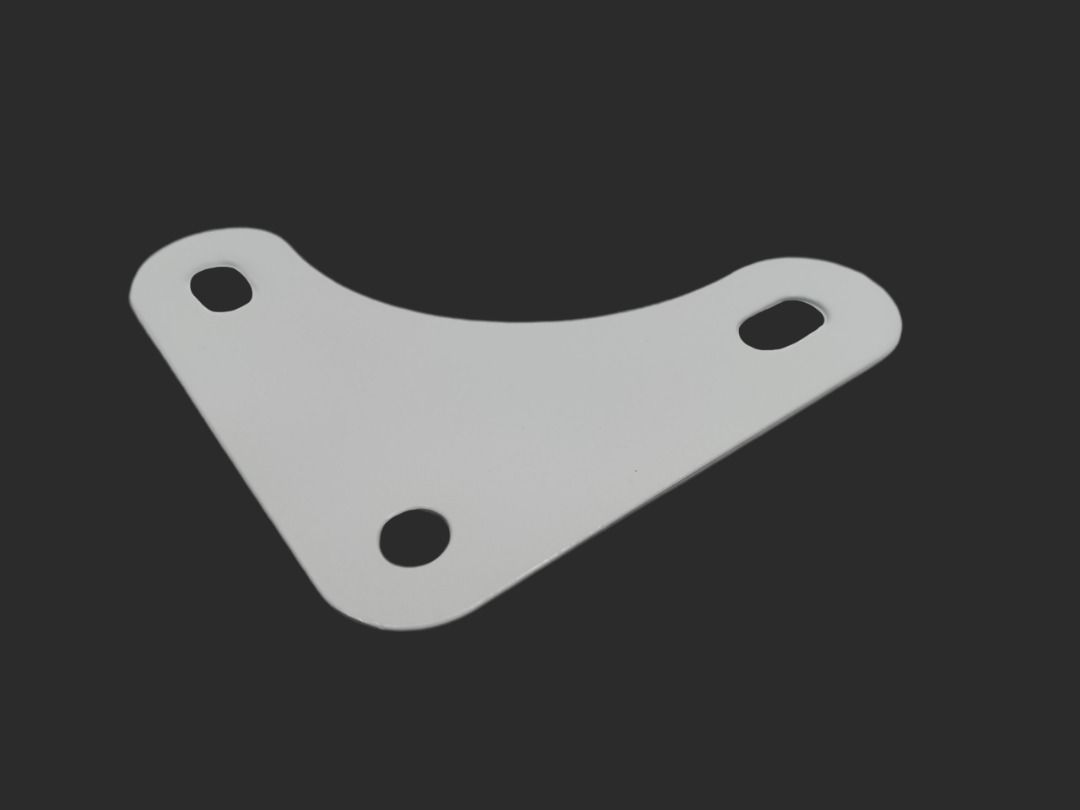 CORNER PLATE FOR SLOTTED ANGLE BAR 6mm HOLE, TRIANGULAR STEEL SHELF, TV ...