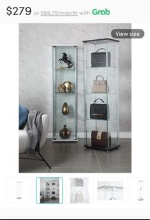 L - Shape Glass Display Cabinet, Furniture & Home Living, Furniture ...