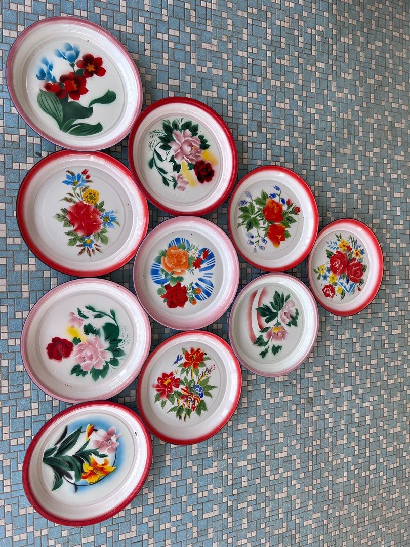 Dulang Besi Bunga Bulat, Furniture & Home Living, Kitchenware ...