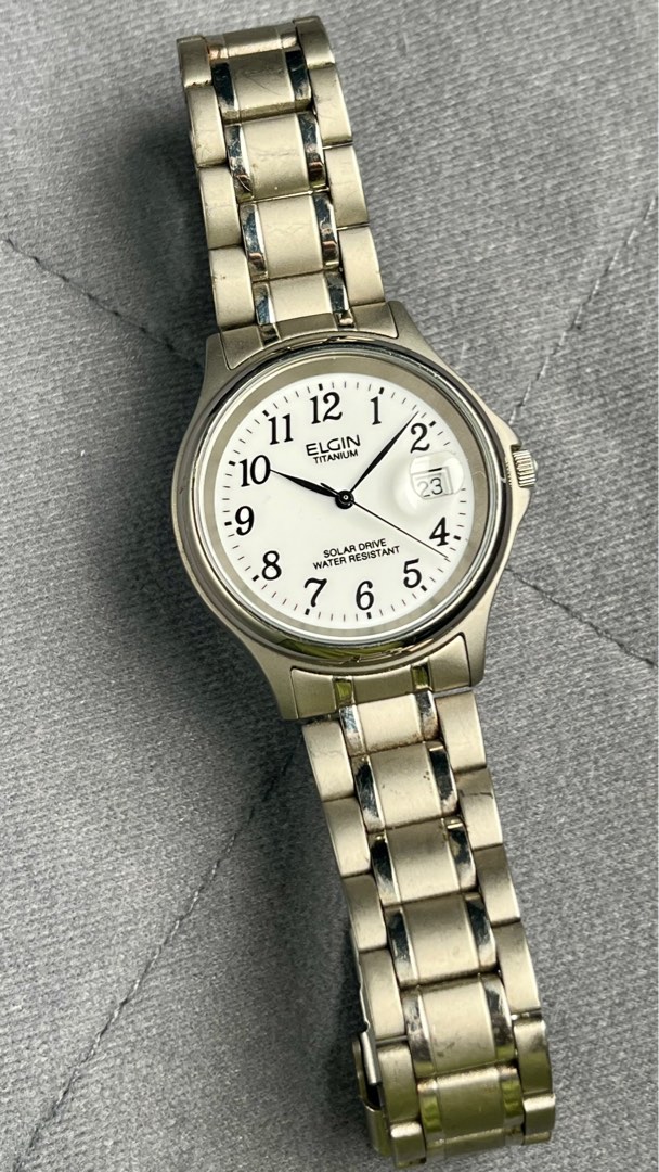 Elgin Solar Titanium watch, Men's Fashion, Watches & Accessories ...