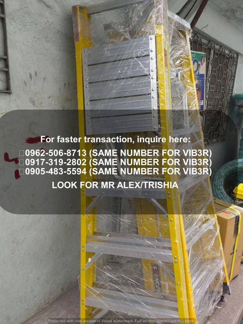 Fiberglass Platform Ladder (spencer USA), Commercial & Industrial ...