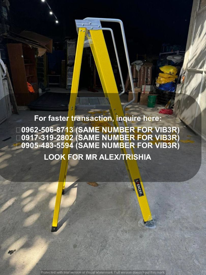 Fiberglass Platform Ladder (spencer USA), Commercial & Industrial ...