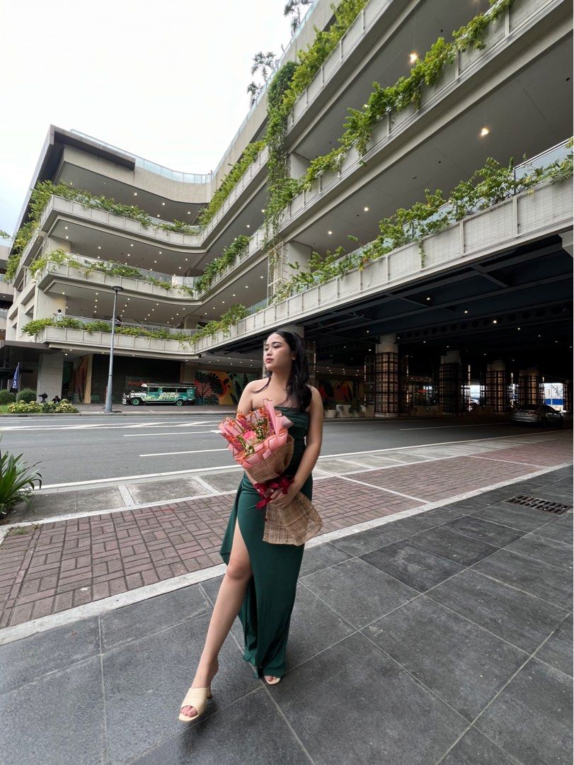Green Filipiniana Dress Oath taking Graduation, Women's Fashion ...