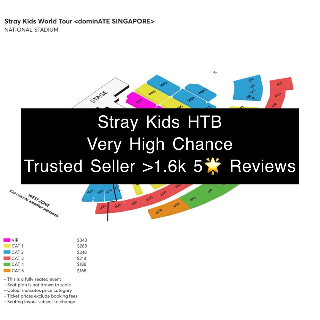 [OPEN GEN SALE] STRAY KIDS SKZ Singapore Concert Tickets VIP Cat 1 2 3 ...