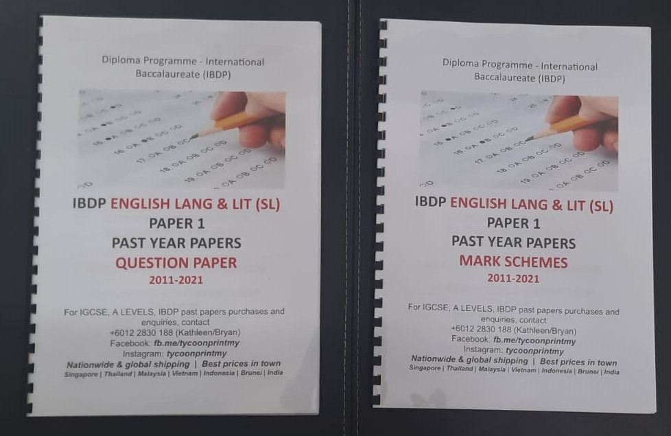 IB Diploma English Language and Literature (SL) Past Year Papers and ...