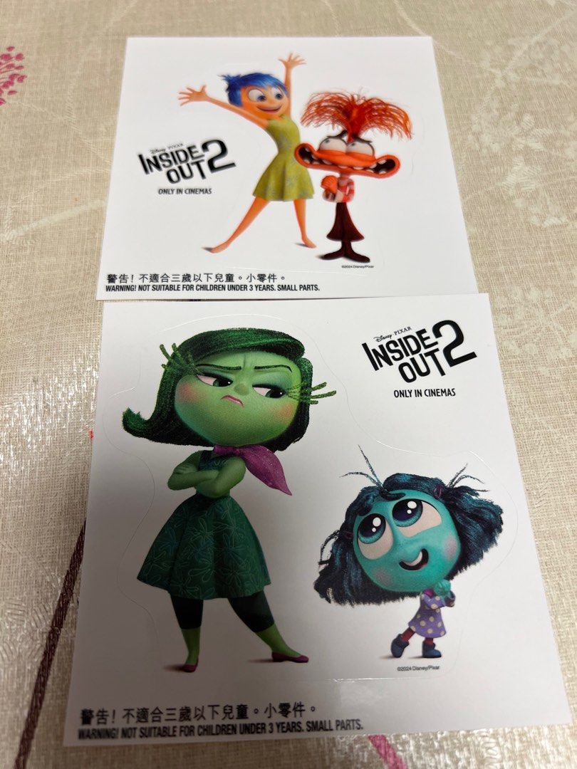 Inside Out A4 Folder + 2 Stickers + A3 Poster, 興趣及遊戲, 手作＆自家設計, 文具 ...