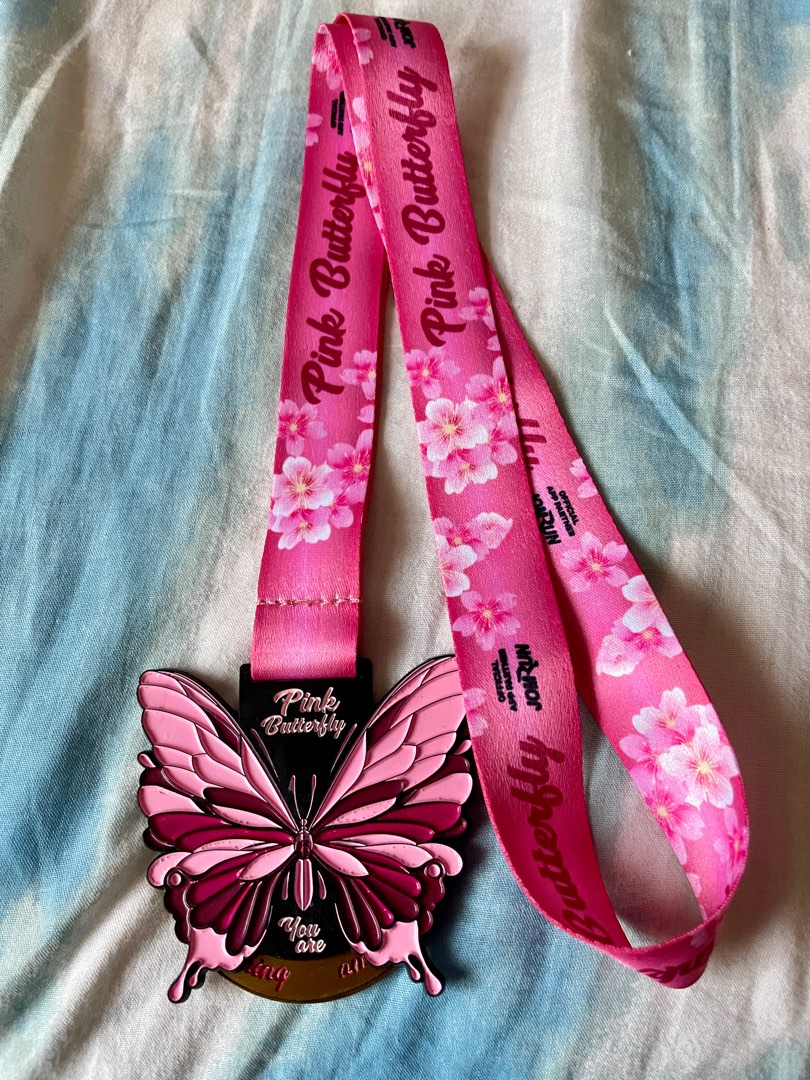 Jom Run Pink Butterfly Medal, Hobbies & Toys, Collectibles ...