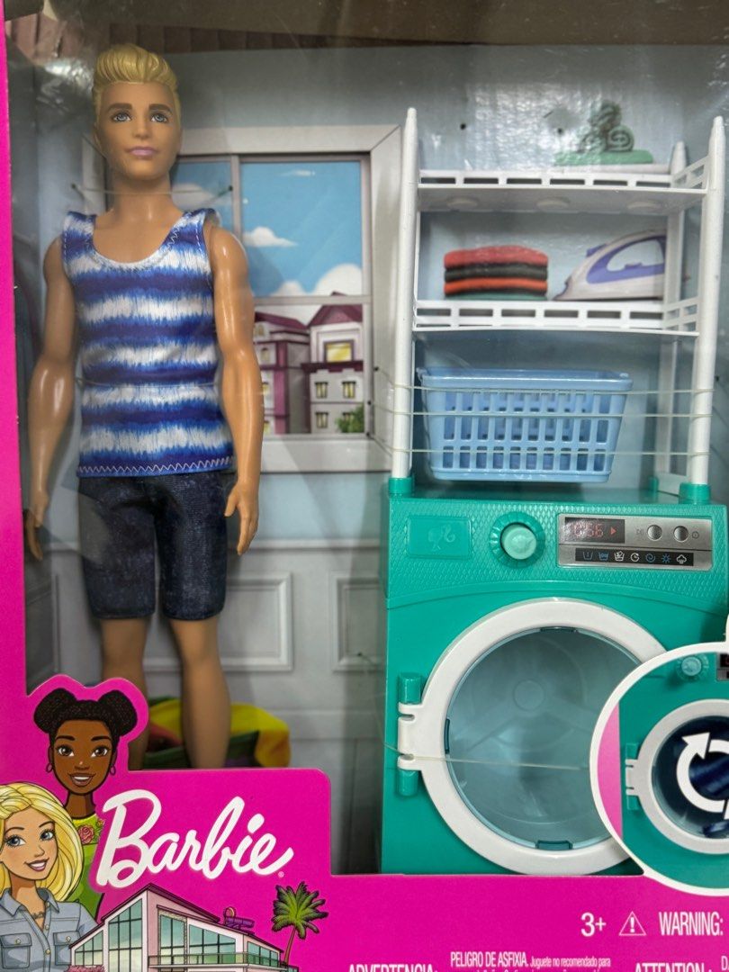 Ken with washing machine, Hobbies & Toys, Toys & Games on Carousell