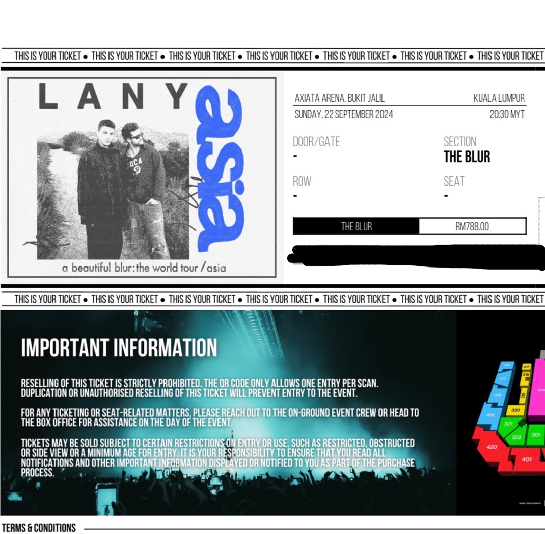 LANY 2024 STANDING “THE BLUR ZONE”, Tickets & Vouchers, Event Tickets ...