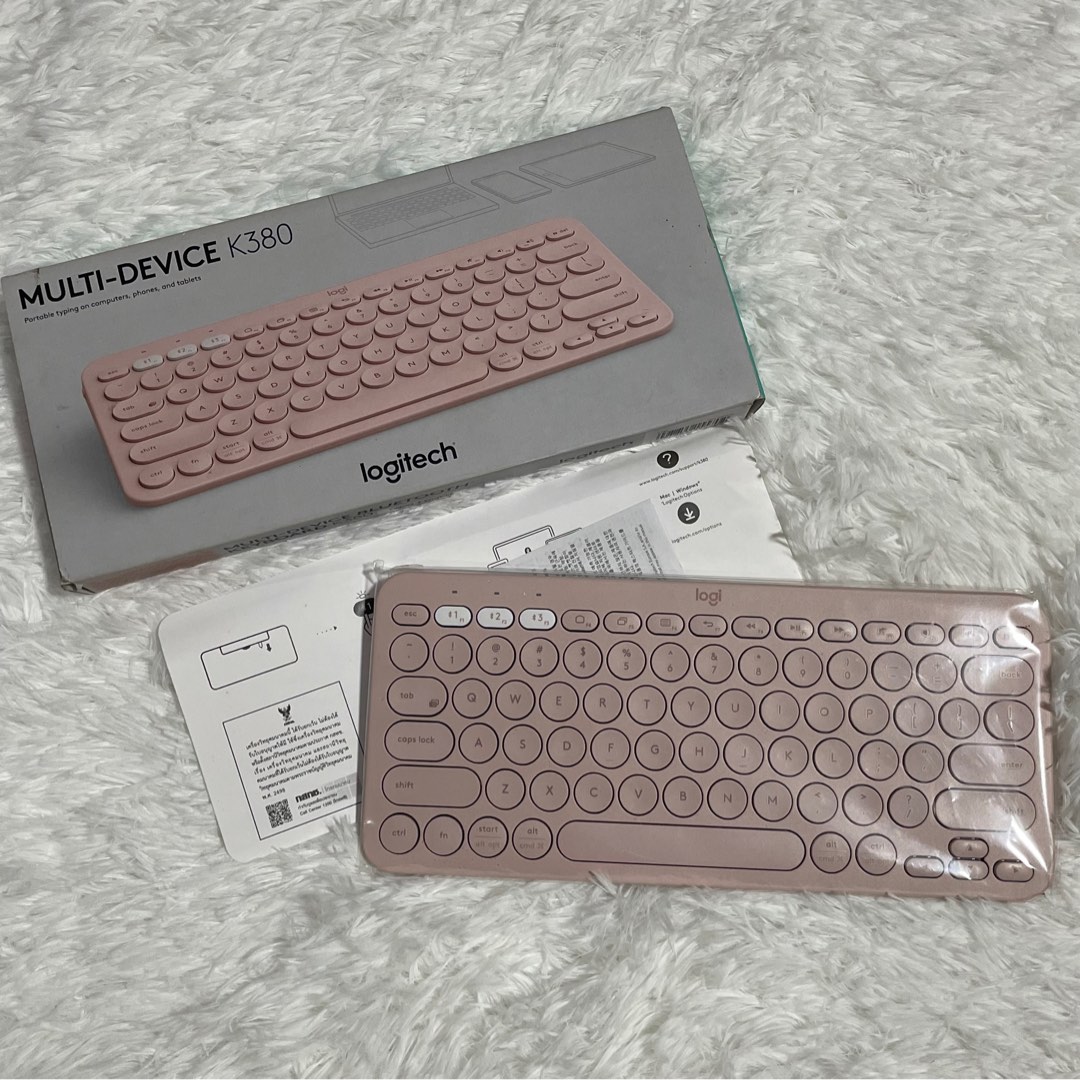 Logitech Rose K380 Wireless Keyboard, Computers & Tech, Parts ...