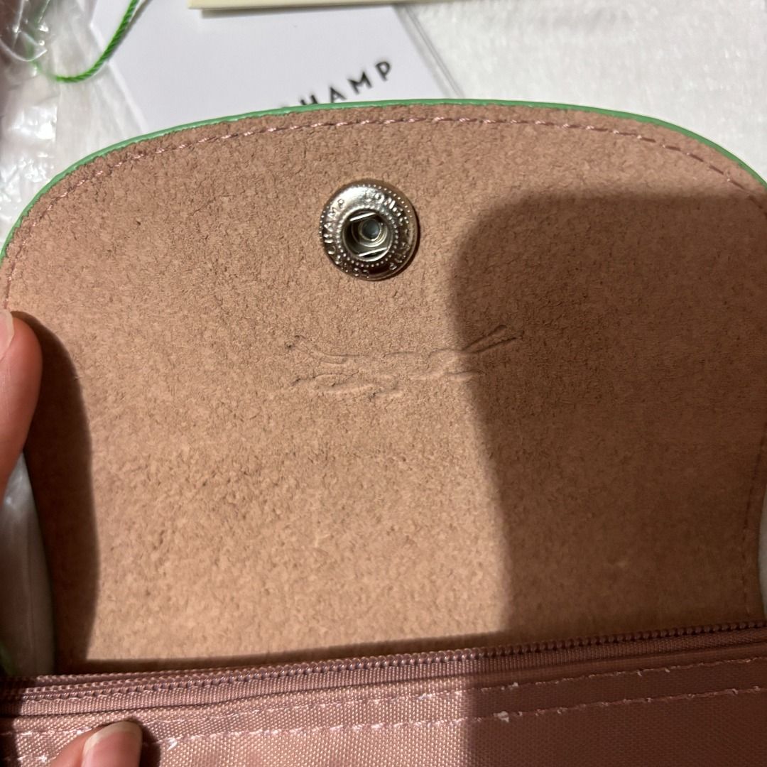 Longchamp Le Pliage MEDIUM LONG HANDLE Bag in Antique Pink (Green ...