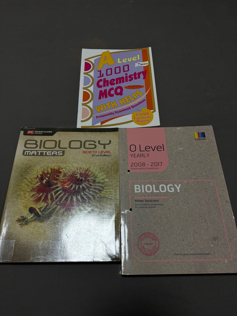 A / O Level Science Chemistry & Biology Textbooks, Assessment Books, 10 ...