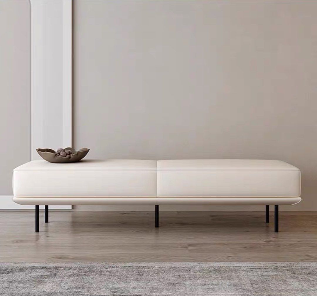 PAAK Modern Leather Bench, Furniture & Home Living, Furniture, Chairs ...
