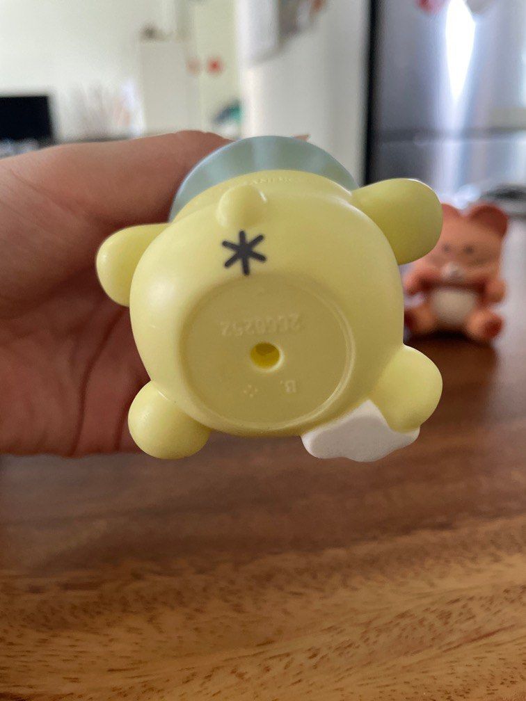 popmart(red dino), random pompompurin figure, pop mart bear with drum ...