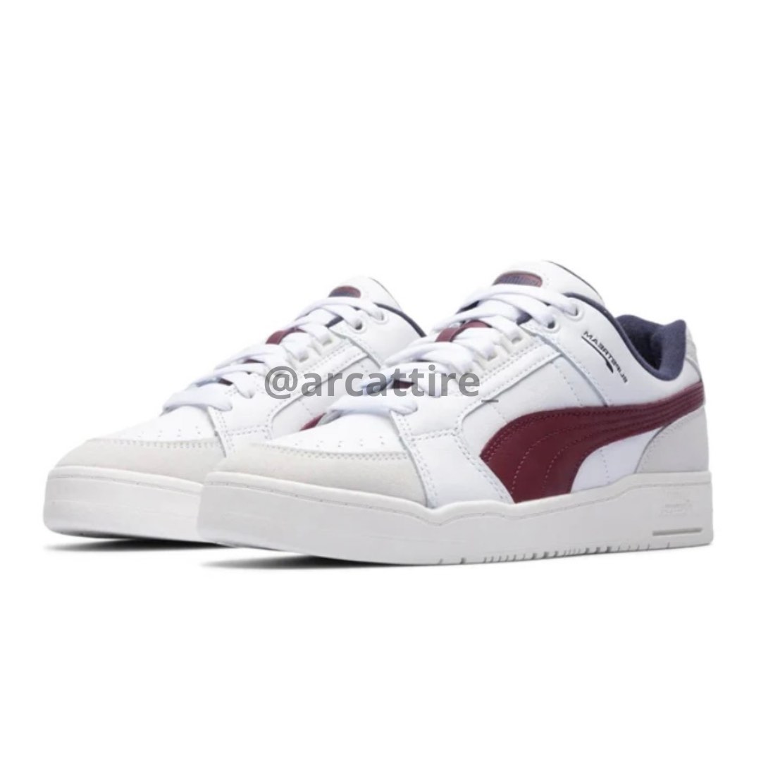 PUMA Slipstream Lo Retro (2x dipakai) Puma white-team regal red, Fesyen ...