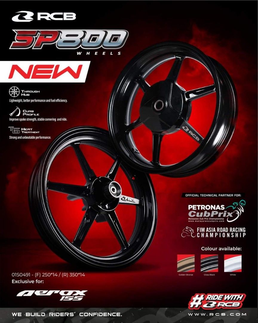 RCB SP800 Rims Aerox V1 V2, Motorcycles, Motorcycle Accessories on ...