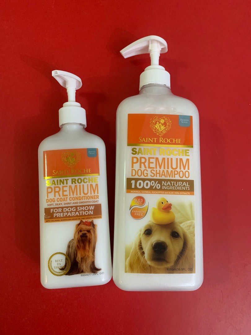 Saint Roche Premium Organic Dog Shampoo & Dog Coat Conditioner, Pet ...