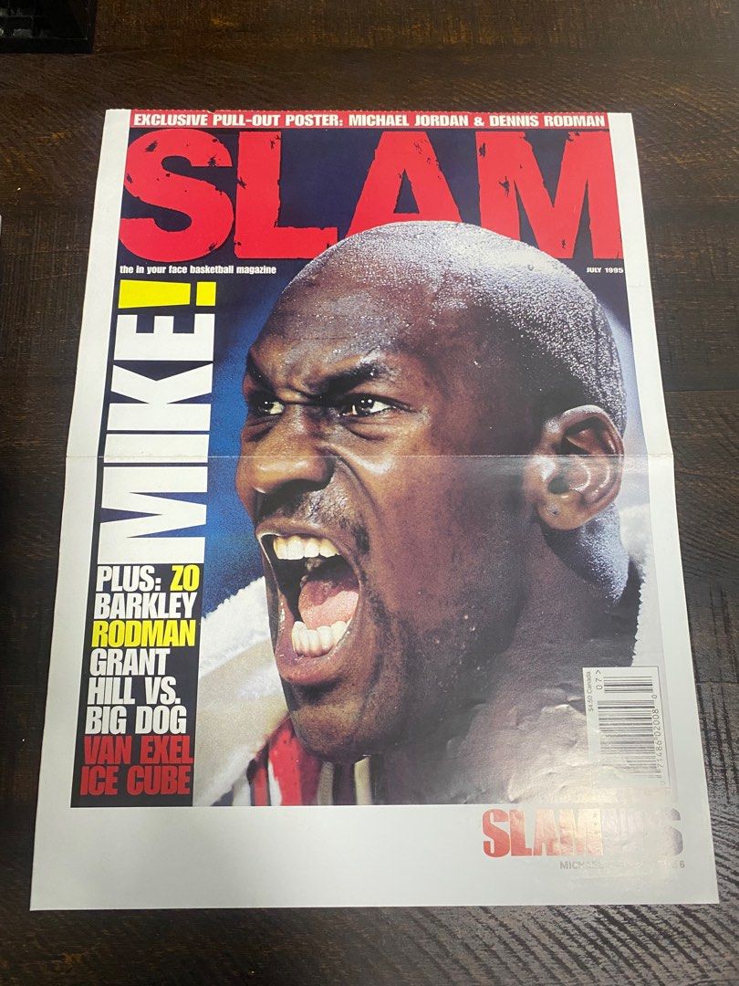 SLAM Magazine Poster Michael Jordan Magic Johnson, Hobbies & Toys ...
