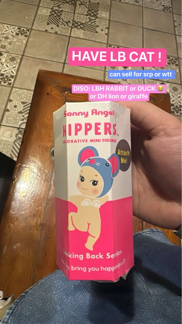 SONNY ANGEL LOOKING BACK HIPPER, Hobbies & Toys, Toys & Games on Carousell