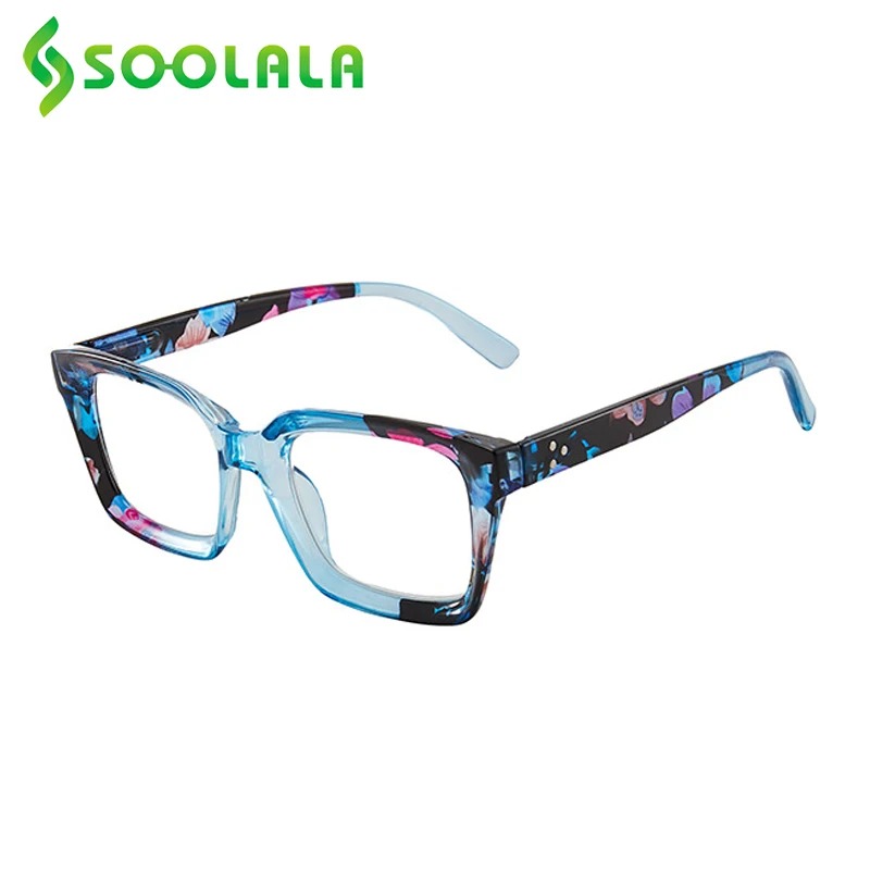 SOOLALA New Cooling Square Reading Glasses For Men Magnifying ...