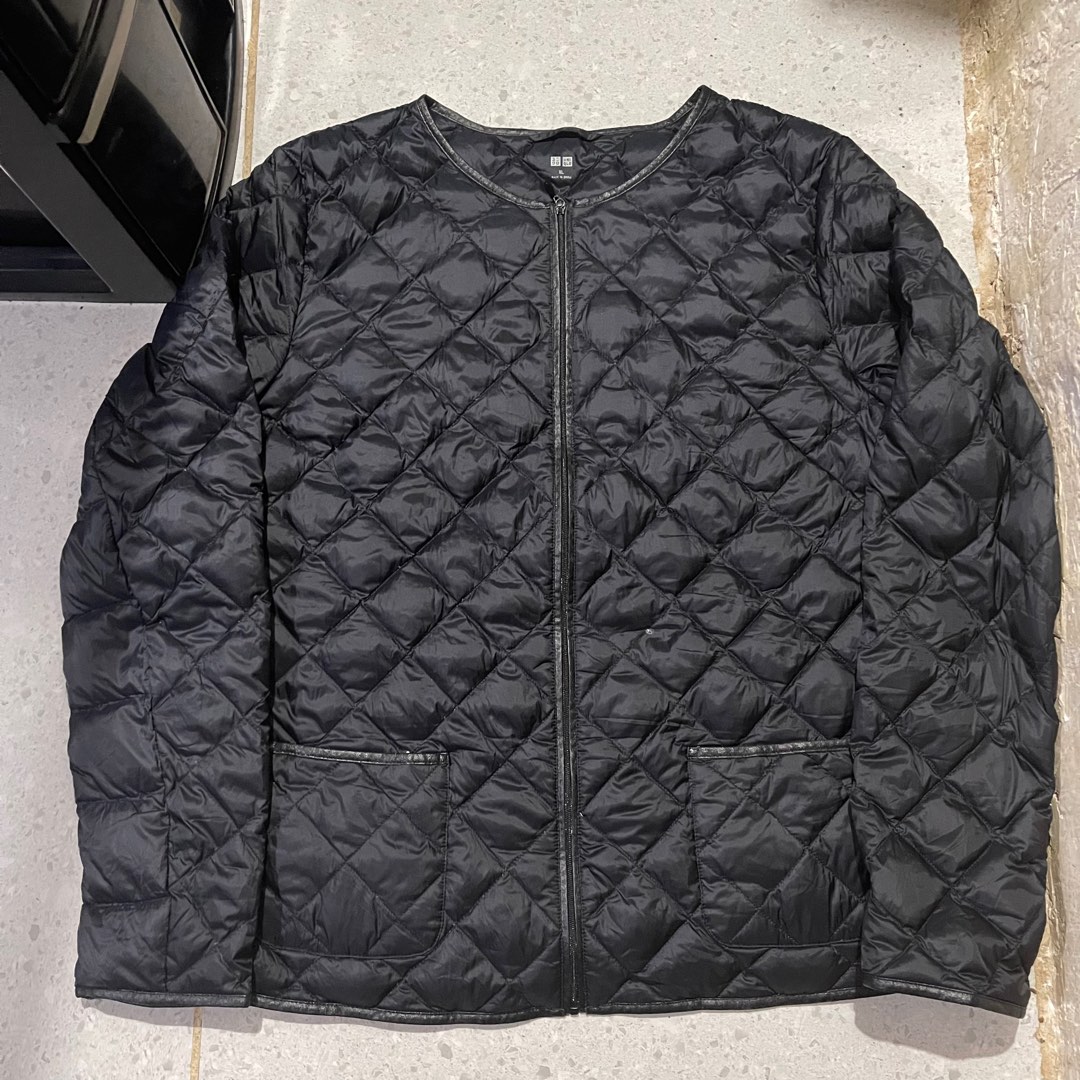 UNIQLO ULTRA LIGHT DOWN COLLARLESS QUILTED PUFFER JACKET (Black), Women ...