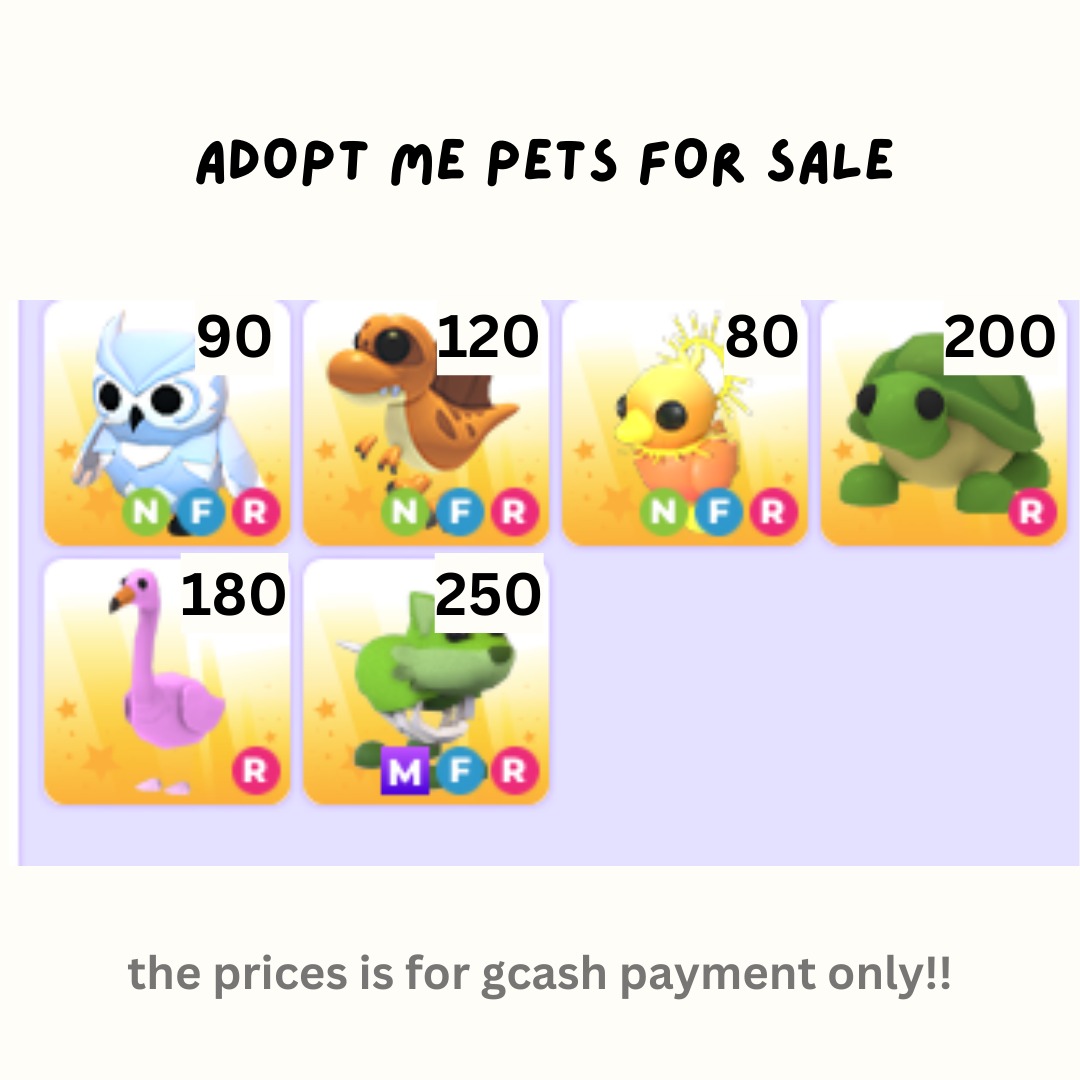 (UPDATED) ADOPT ME PETS FOR SALE (PRICES INDICATED ON EACH PET) 2/2 ...