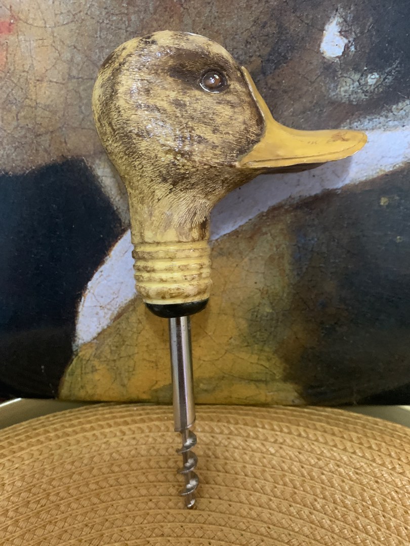 Vintage Duck Mallard Head ceramic Corkscrew | 6.5” tall| 166g| Made In ...
