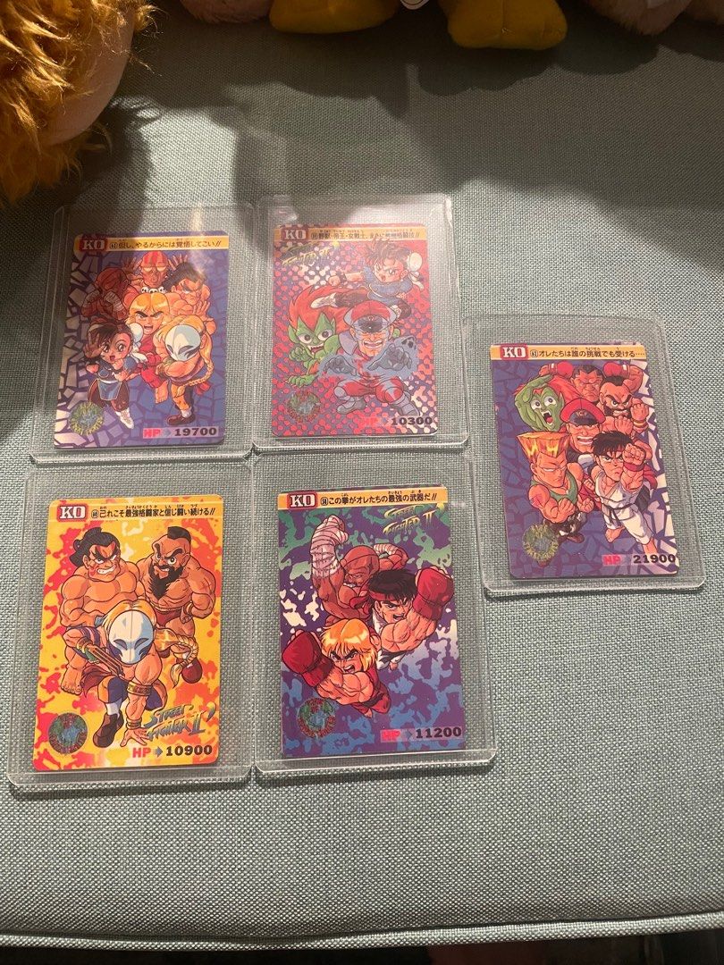 Vintage streetfighter cards capcom famicom snes arcade original japan ...