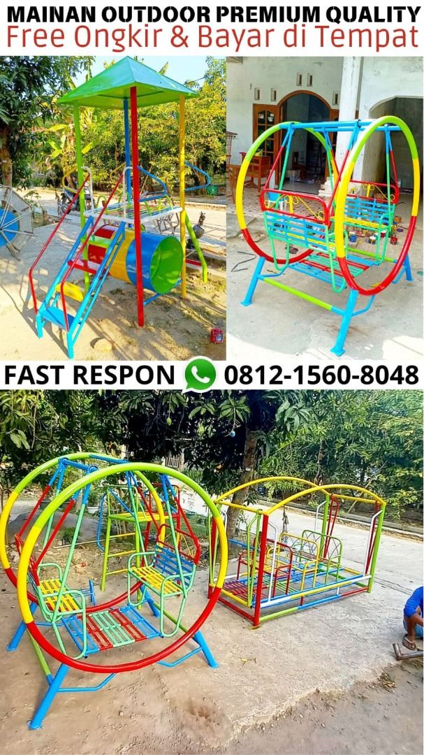 WA 0812-1560-8048 Free Ongkir Ayunan dan Perosotan Modern Mainan Tk ...