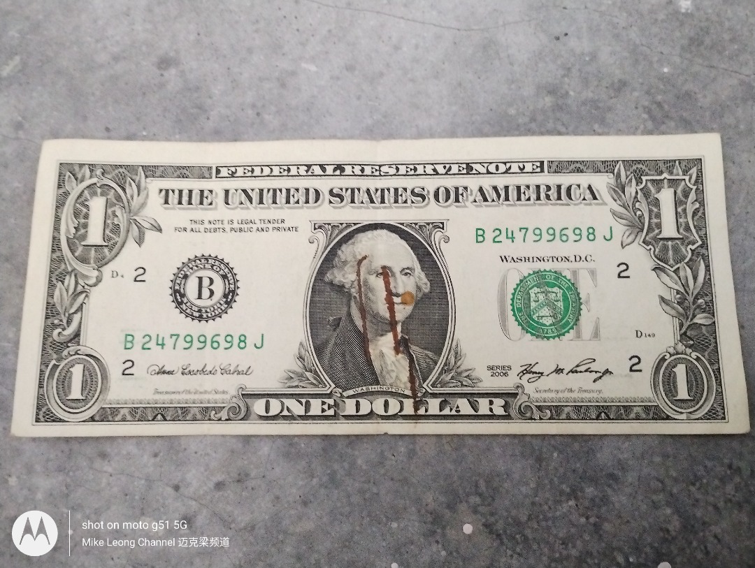 1996 United States of America One Dollar Old Banknotes Wang Kertas Duit ...