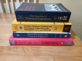 $20 for all 4 books. Chemical Engineering Fundamental principles ...