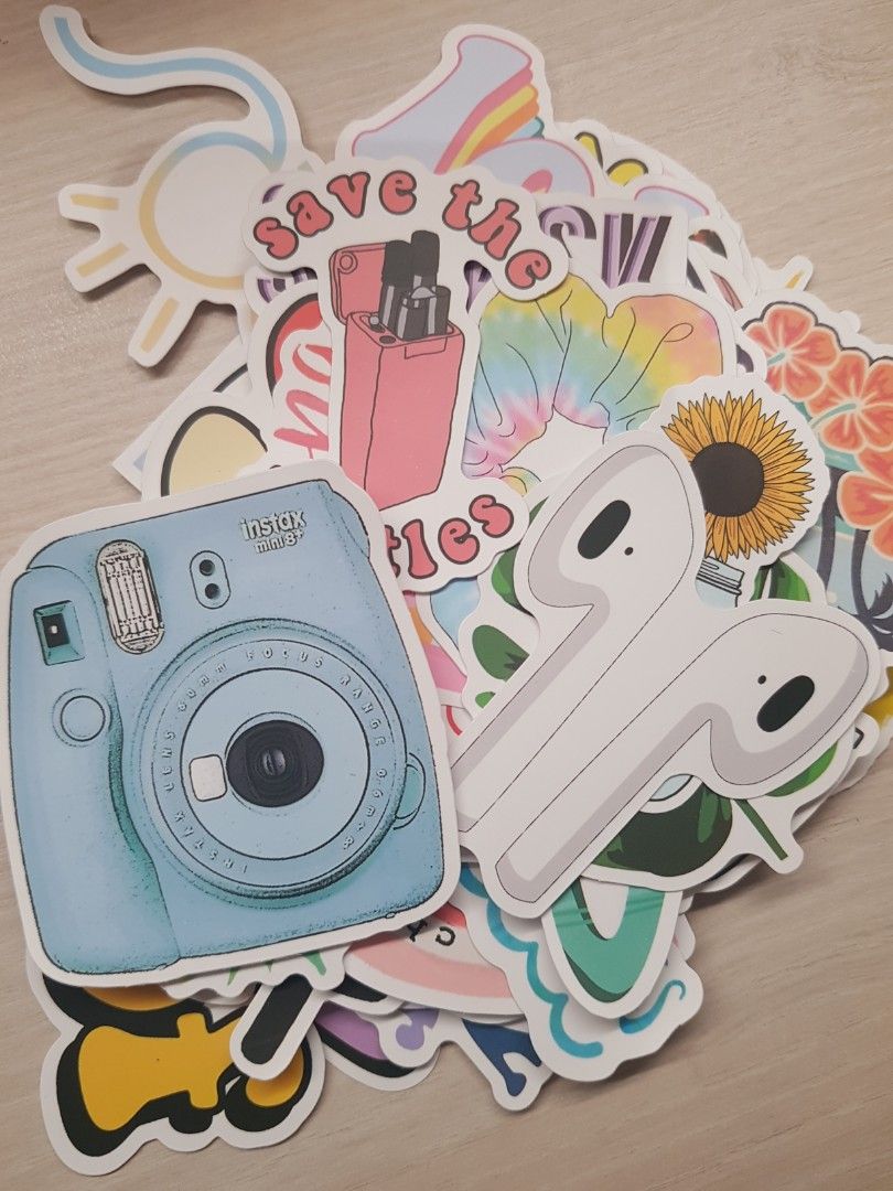 50+ waterproof sticker pack, Hobbies & Toys, Stationery & Craft, Art ...
