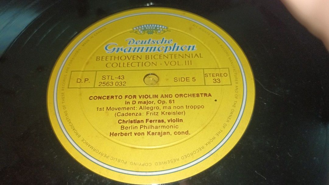 古典名盤 72年深坑加版 Beethoven Ferdinand Leitne, Karajan, Berlin Philharmonic ...
