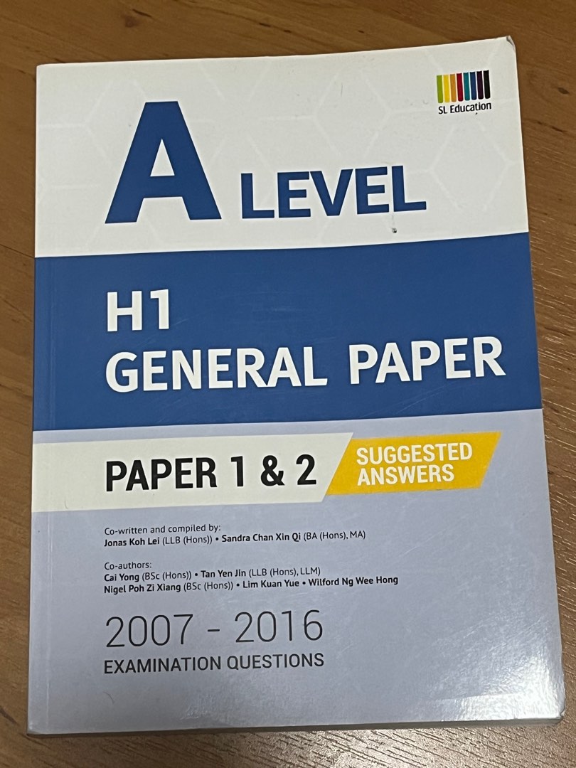 A level H1 General Paper 1 & 2 Suggested Answers, Hobbies & Toys, Books ...
