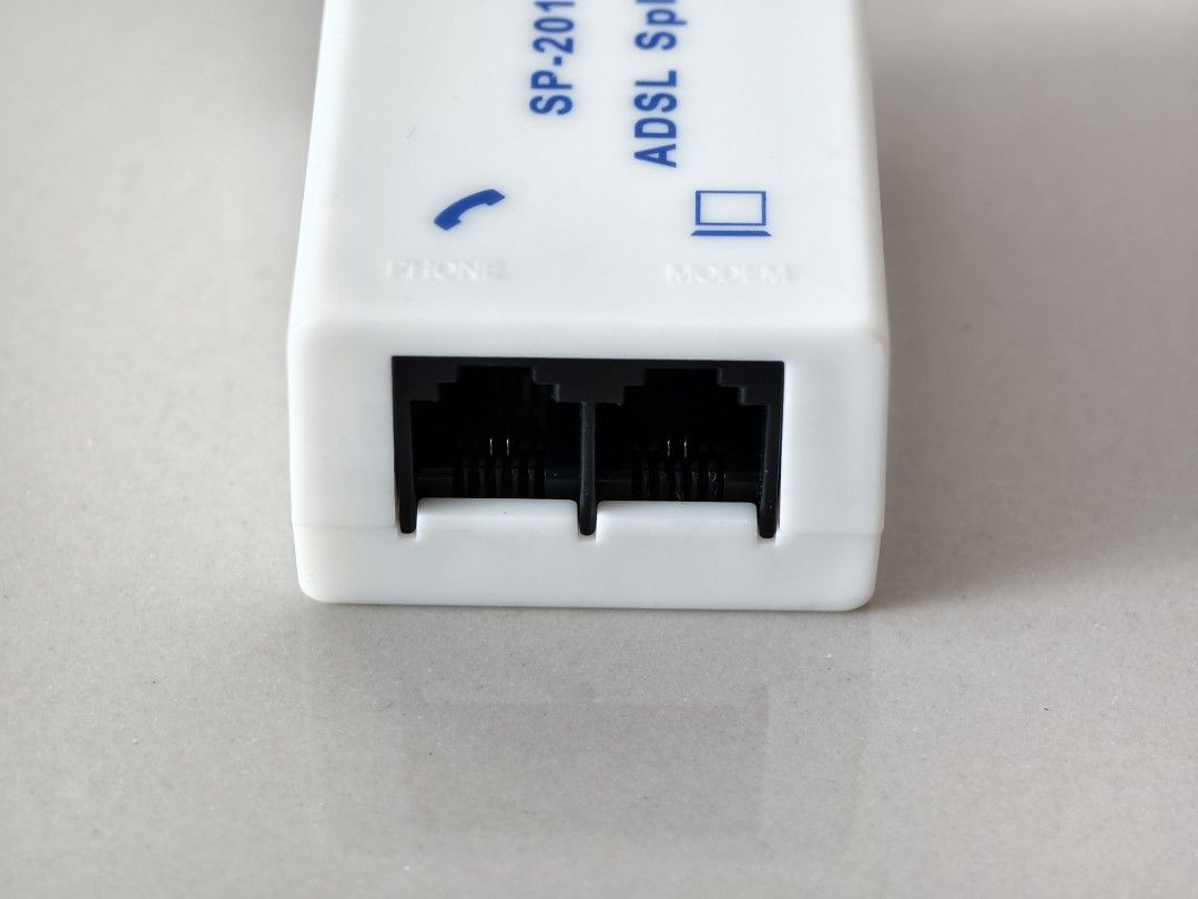 ADSL RJ11 Splitter SP-201 for Telephone Modem Split 1 Female to 2 Female Adaptor, Computers ...