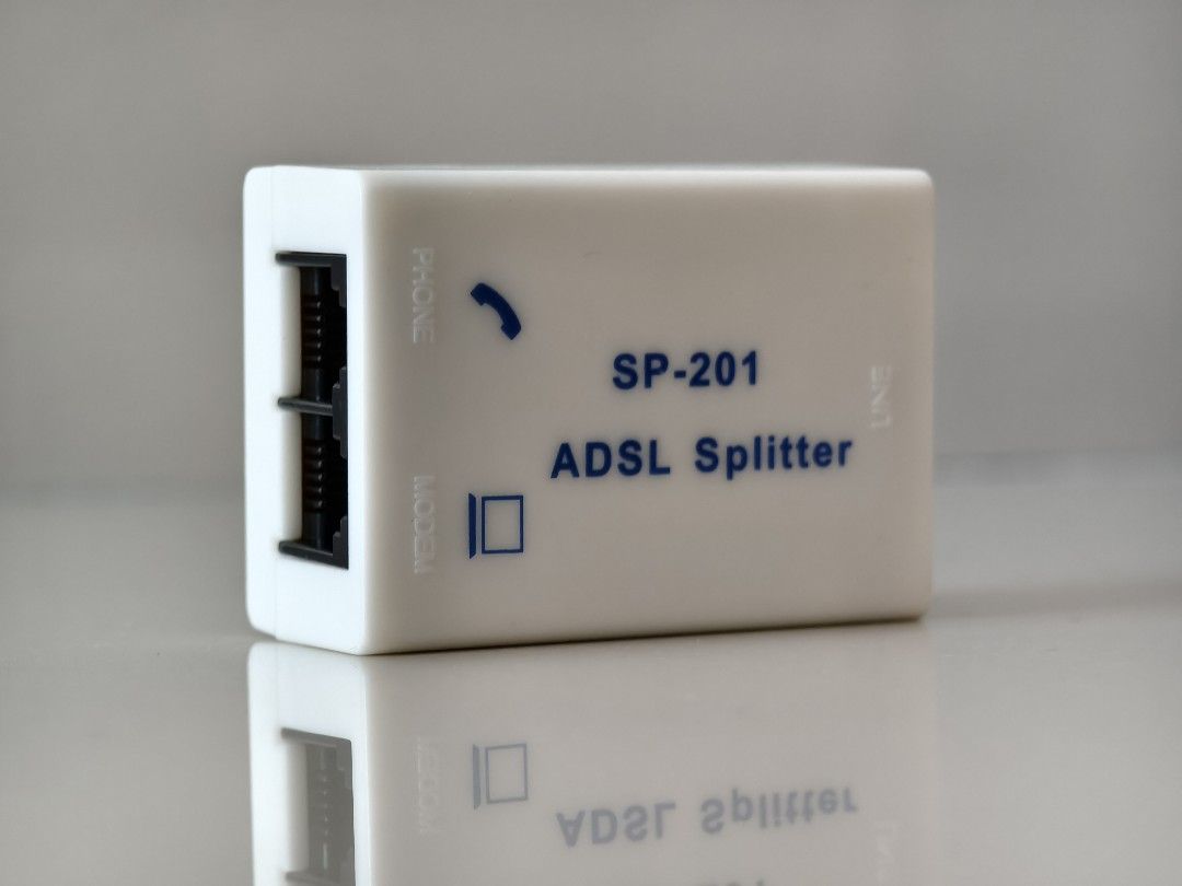 ADSL RJ11 Splitter SP-201 for Telephone Modem Split 1 Female to 2 Female Adaptor, Computers ...
