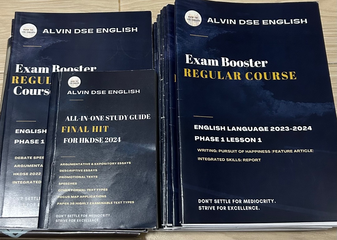 Alvin 英文 全套 notes English dse 英文 writing 筆記, 興趣及遊戲, 書本 & 文具, 教科書 ...