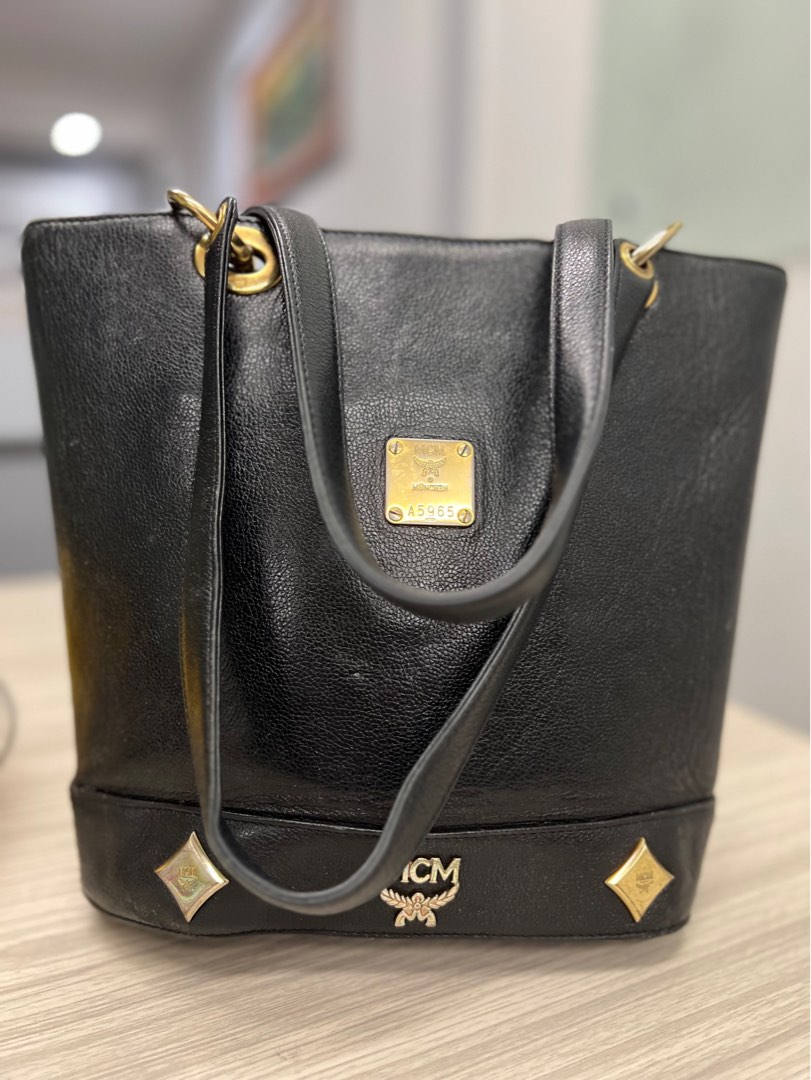 Authentic MCM Bucket Bag, Luxury, Bags & Wallets on Carousell
