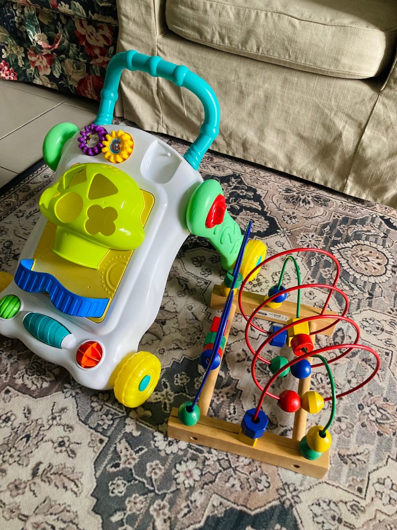 [price for both] Baby Walker and IKEA MULA bead roller coaster, Babies ...