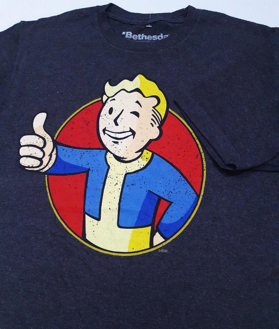Bethesda Fallout Vault Cartoon Boy ( M ), Men's Fashion, Tops & Sets ...