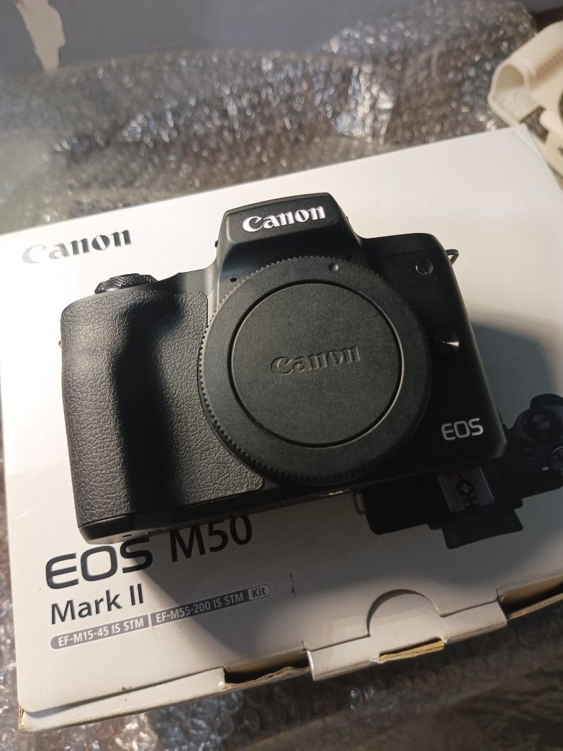 Canon Eos M50 Mark ii body and kit lens 15-45mm (Complete with box ...