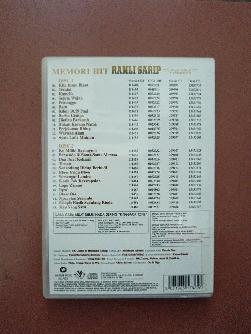 CD - Memori Hit Ramli Sarip, Hobbies & Toys, Music & Media, CDs & DVDs on Carousell