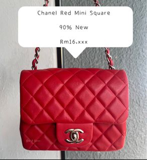 Chanel Mini Square Classic, Luxury, Bags & Wallets on Carousell