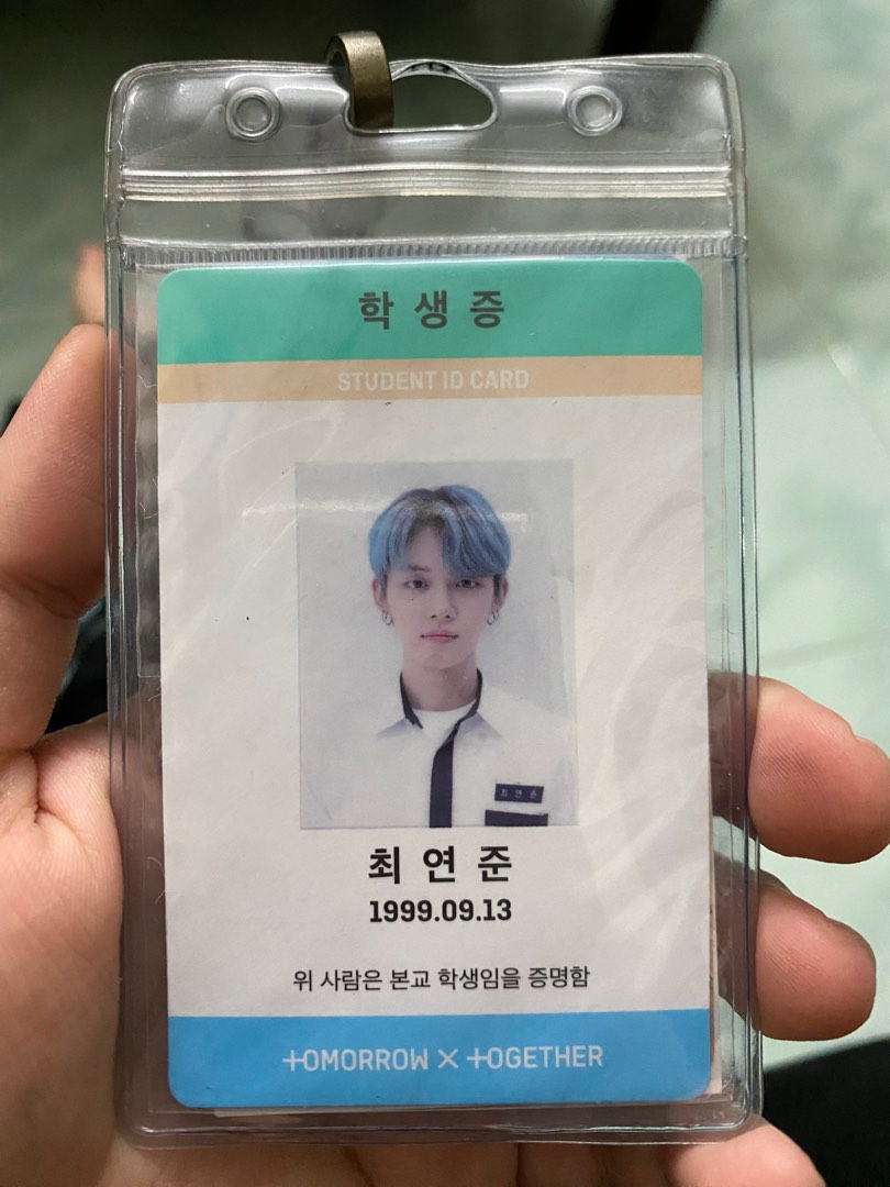 [WTS] Choi Yeon Jun TXT student id photo card, Hobbies & Toys ...