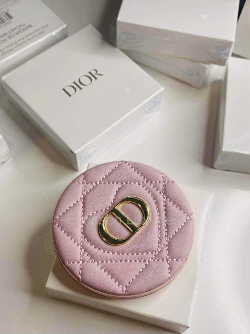 CHRISTIAN DIOR COMPACT MIRROR IN PINK, Luxury, Accessories on Carousell