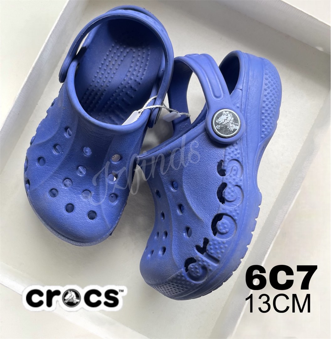 Crocs Kids Baya Clogs Blue 6C7-13CM, Babies & Kids, Babies & Kids ...