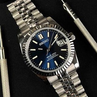 [customisable] seiko mod champagne datejust automatic watch 39mm free ...