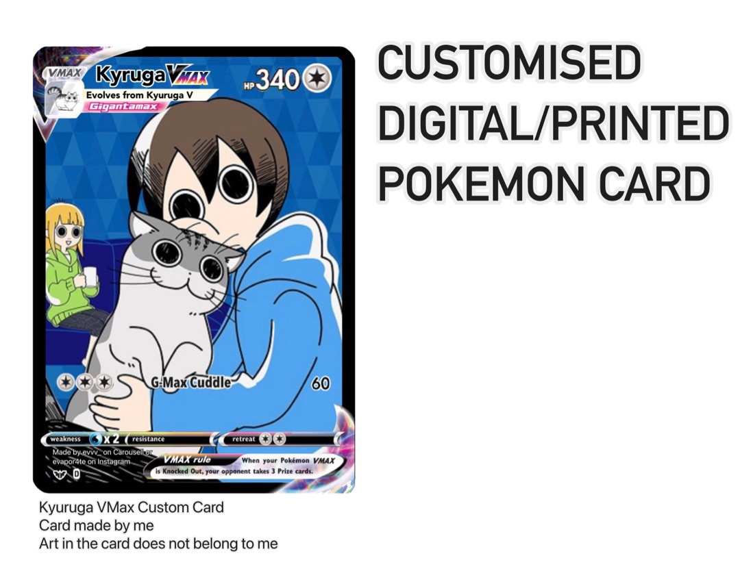 Customised Pokemon Game Card Digital Printed, Hobbies & Toys, Toys ...